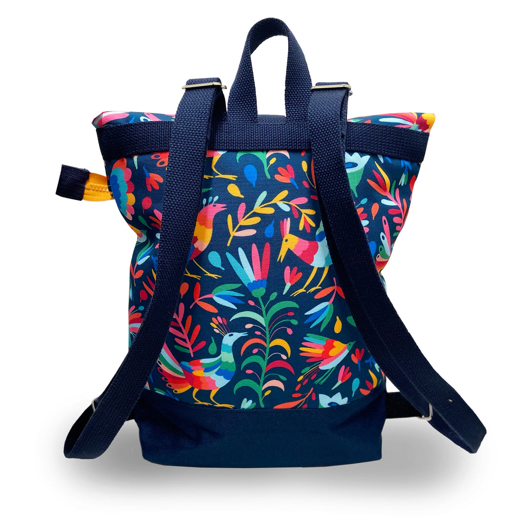 Lady Alamo: Mini Brightday Backpack, Otomi Indigo