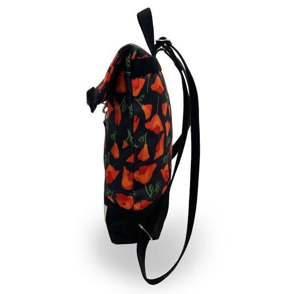 Lady Alamo: Mini Brightday Backpack, Poppy Charcoal Lady Alamo: Mini Brightday Backpack, Poppy Charcoal
